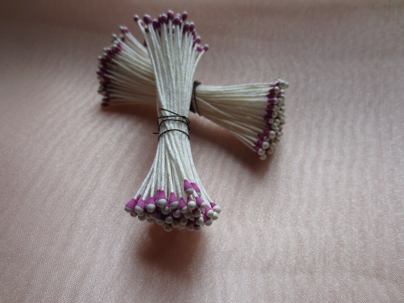 Stamens in Fuchsia & Cream Made in Germany for Bridal - Etsy
