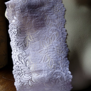 Lavender Stretch Lace Lotus Design for Lingerie STR 20 - Etsy