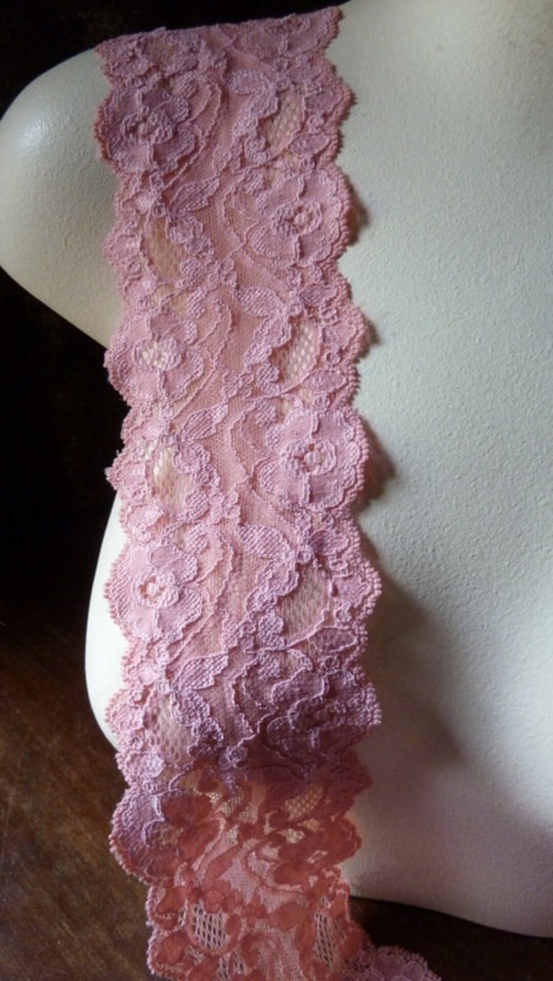 3 Yds Honeysuckle Pink Stretch Lace for Lingerie Garters - Etsy