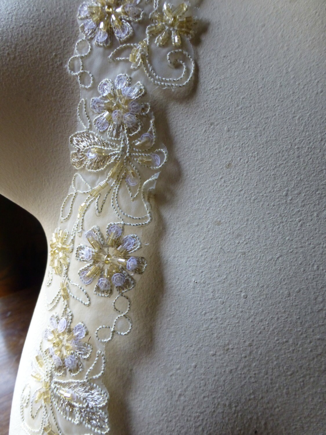 18 Gold Champagne Beaded Trim for Lyrical Dance Costume | Etsy