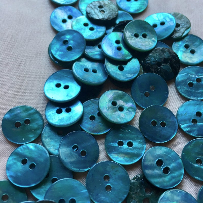 Teal Buttons - Etsy