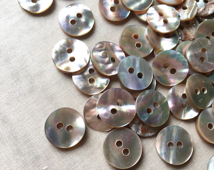 6 Abalone Buttons 44L 28mm for Knitting, Jewelry, Garments, Crafts BU ...