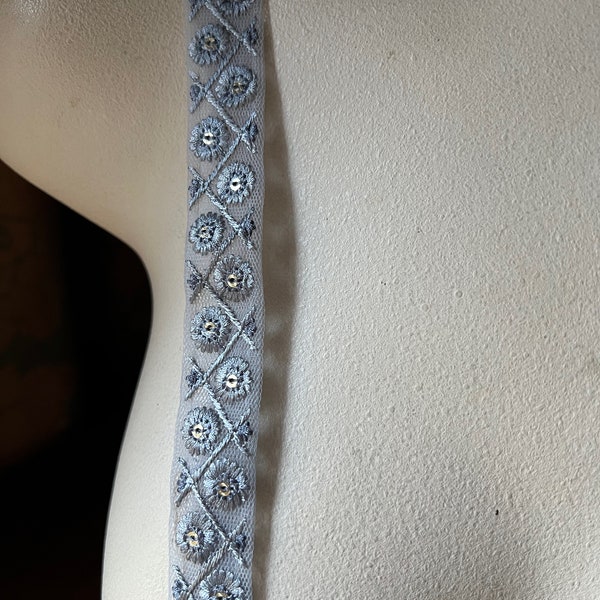 Embroidered Silver Trim - Etsy