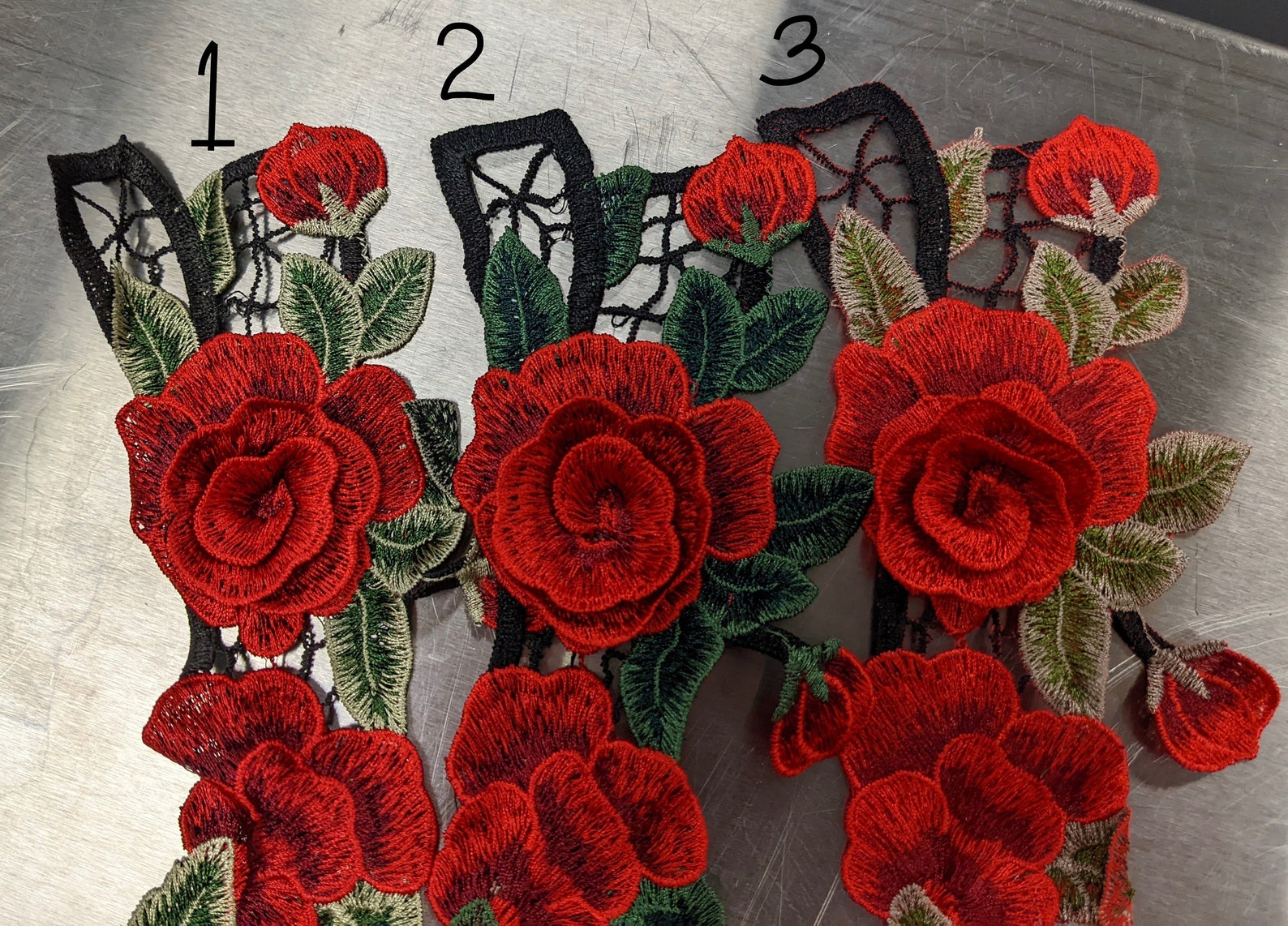 RED Rose Applique 3D Lace for Grad Gowns Garments Costume - Etsy Canada