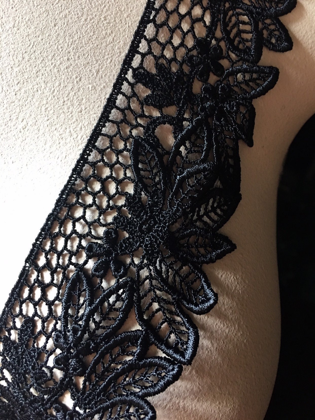 BLACK Lace Collar RBG Applique Pair for Collars Lace Jewelry - Etsy