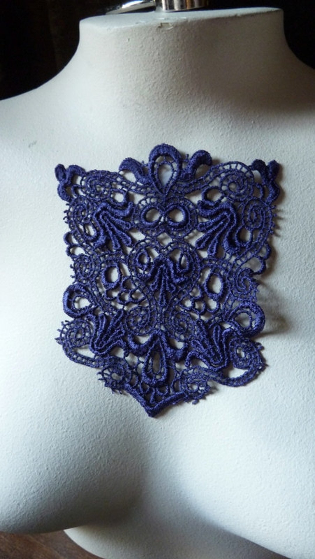 PURPLE Lace Applique for Pockets, Jewelry or Costume Design, Lingerie ...
