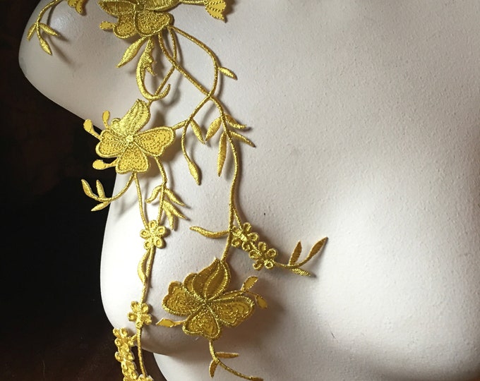 NEW GOLD Flower Vine Applique Iron on for Lyrical Costumes - Etsy