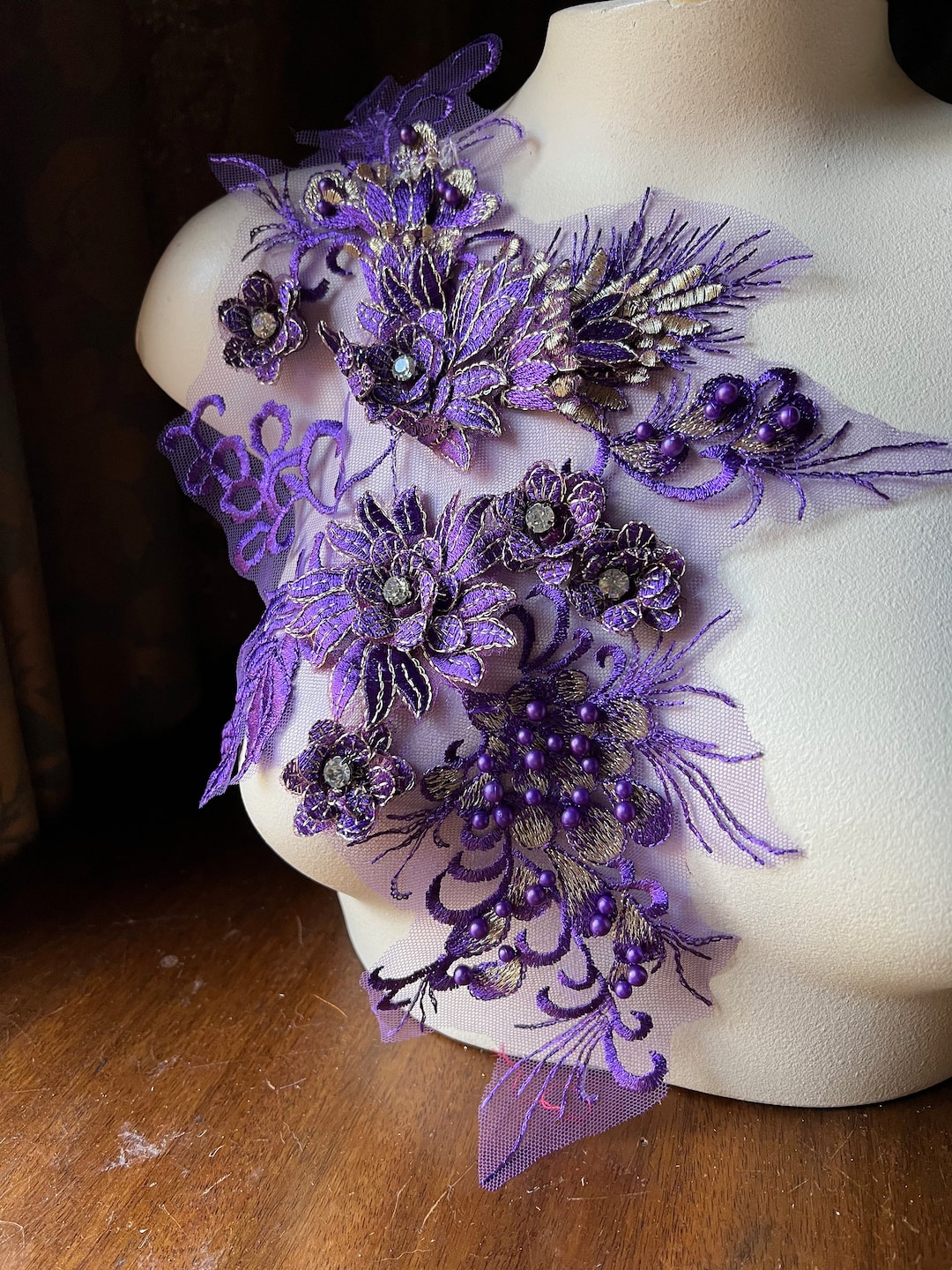 PURPLE 3D 1 Applique Beaded for Lyrical Dance Ballet - Etsy