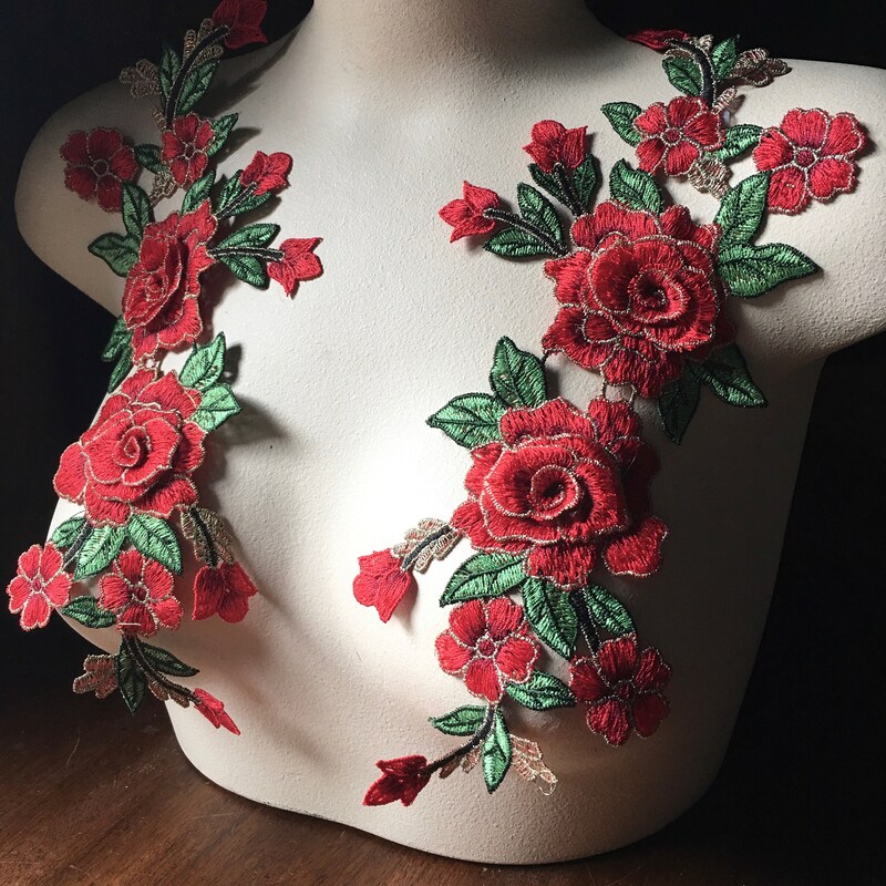 Rose Applique - Etsy