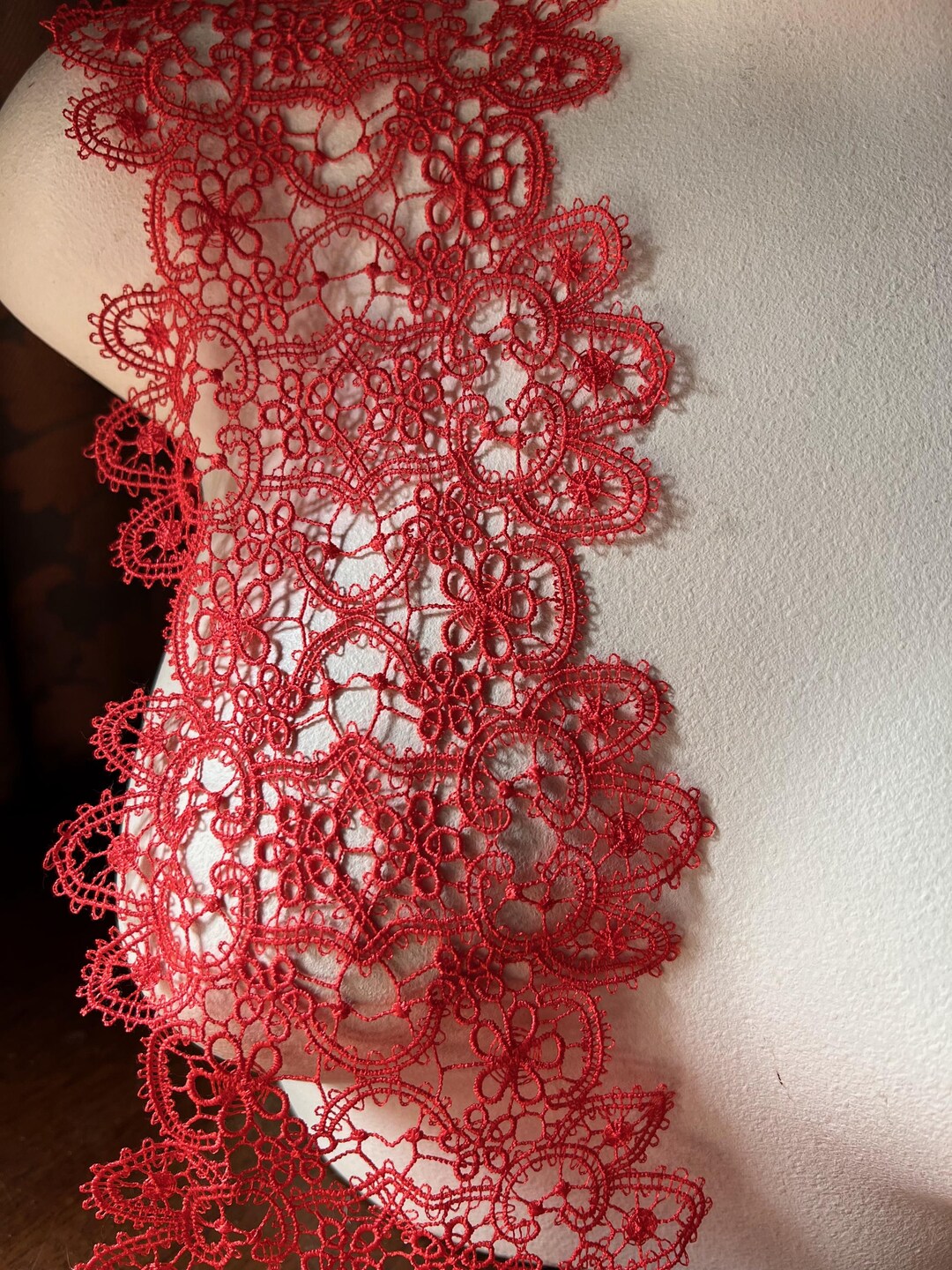 RED Lace in Tomato Red for Bridal, Costumes CL 6063 NEW - Etsy