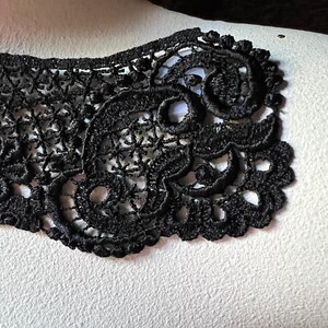 Single Black Lace Collar RBG Applique Made in USA Lace Jewelry, Costume ...