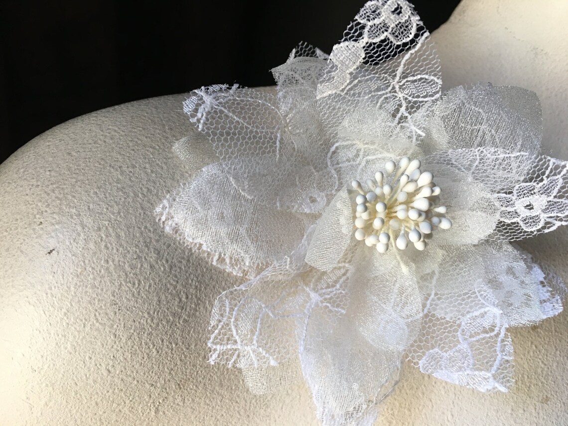 2 Ivory Lace Flower Pins for Bridal Ballet Sashes Shoes - Etsy