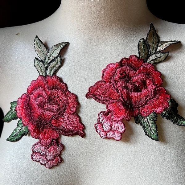 Red Rose Fabric - Etsy