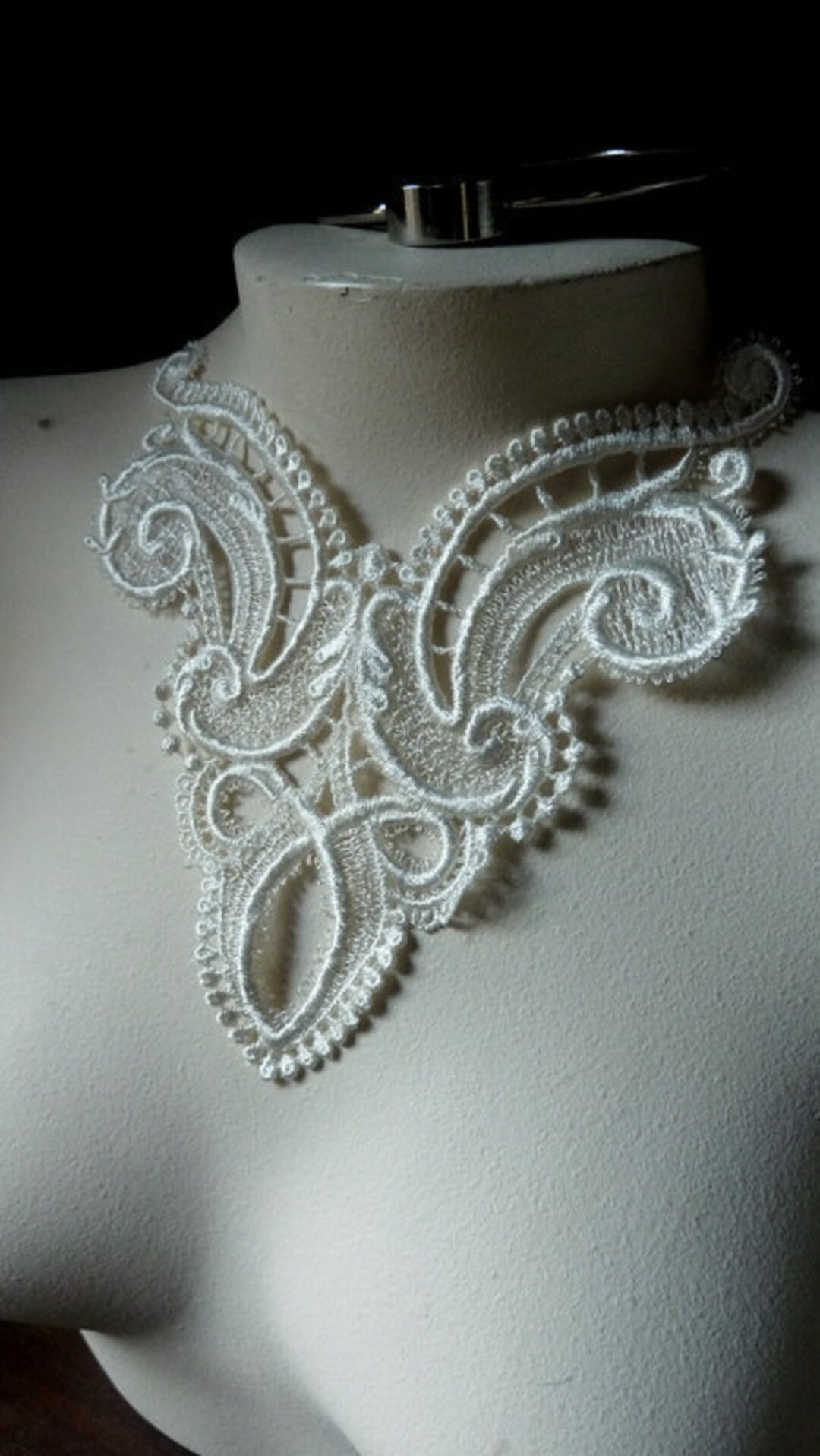 IVORY Lace Applique Dyeable for Lyrical Dance, Bridal, Jewelry Design ...