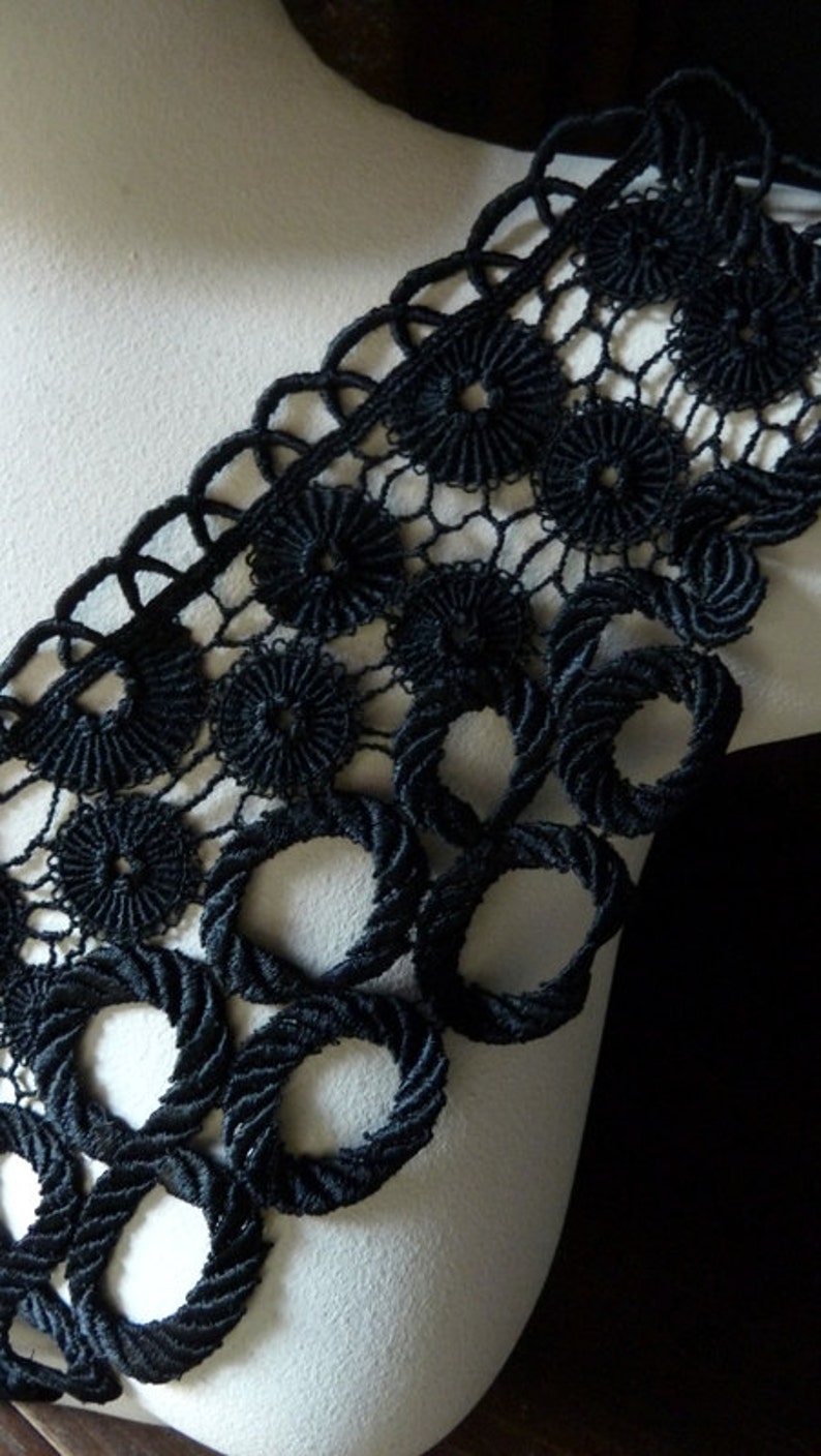 BLACK Lace Applique Venise Lace for Garments Costume Design | Etsy BLACK Lace Applique Venise Lace for Garments Costume Design | Etsy