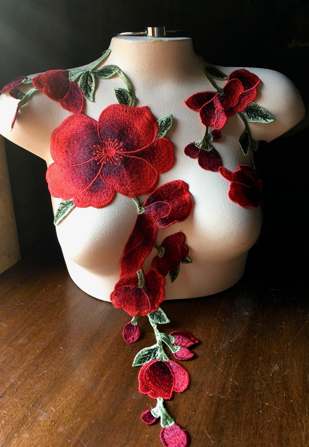 RED Poppy Blossom Applique SET for Lyrical Dance, Ballet, Bridal ...