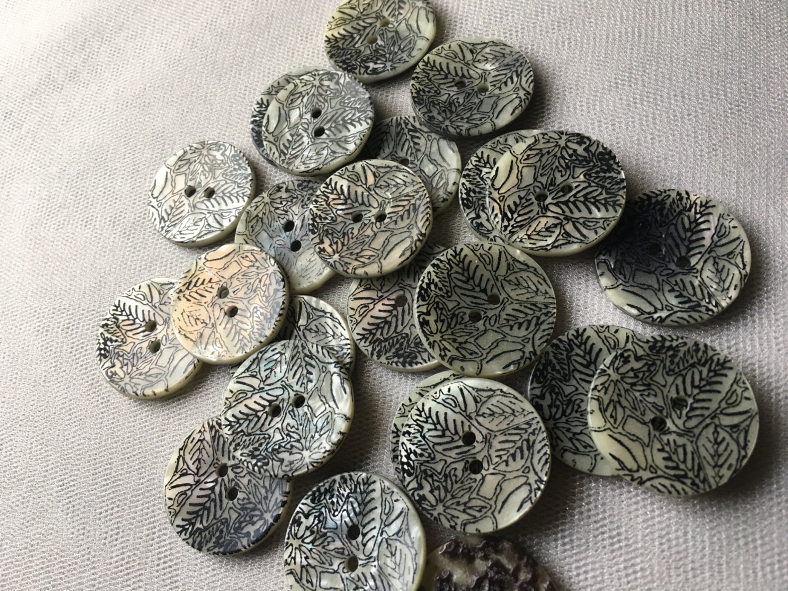 10 Laser Cut Buttons Leaf Design Size 40L 25mm for | Etsy