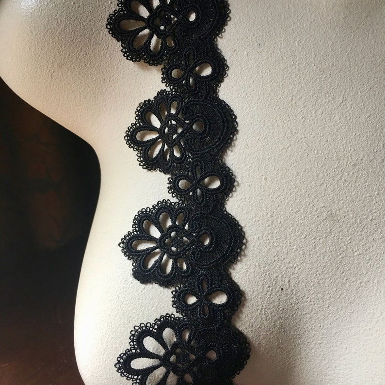 Encaje negro para prendas de vestir joyería diseño de - Etsy España
