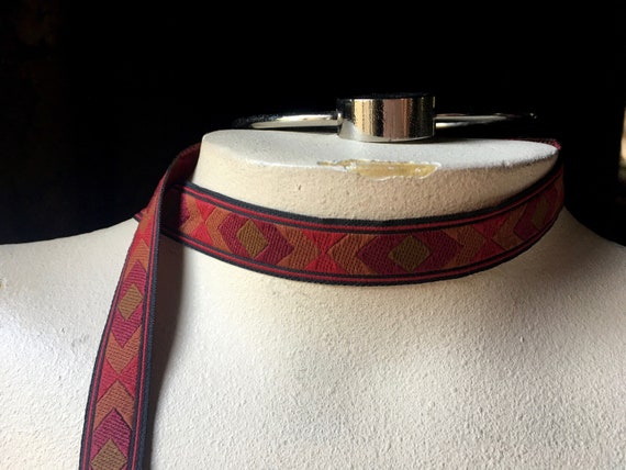 2 Yds. Red Green & Gold Jacquard Ribbon Trim for Reenactment - Etsy