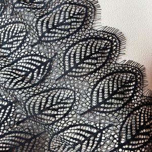 BLACK Lace With Leaves: 9" Width, Lingerie, Garments, Costumes CH 64 - Etsy