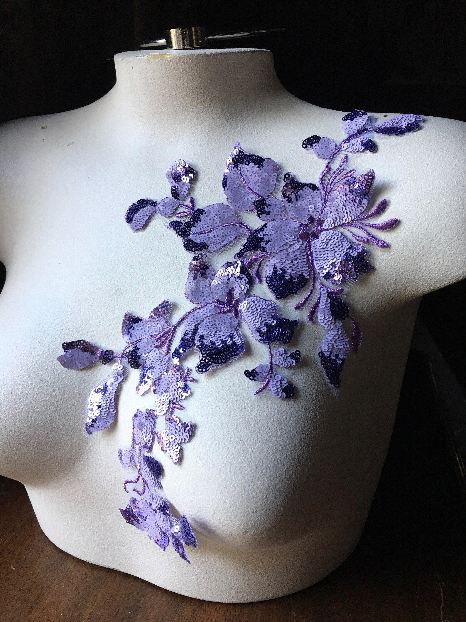 Lavender Lilac Applique Beaded With Sequins for Lyrical Dance | Etsy