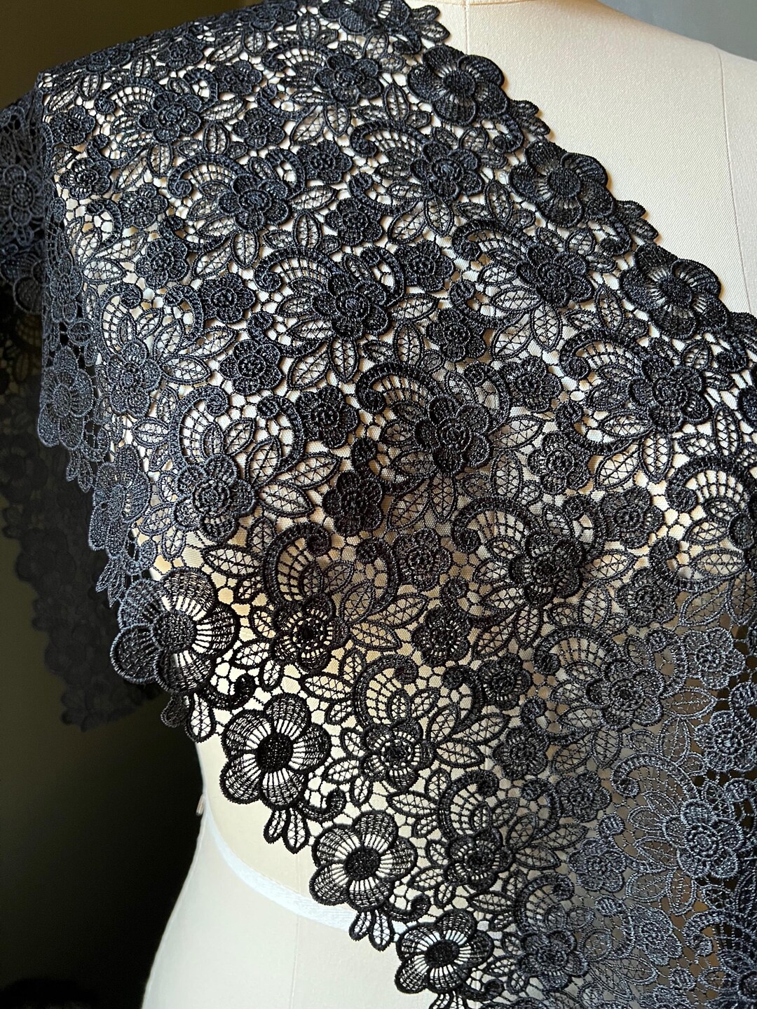 Black Venise Lace WIDE for Garments, Costume Design L - Etsy