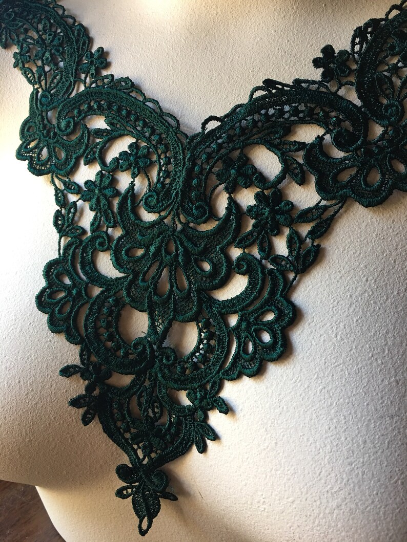 Green Lace Applique Venise Lace for Garments Jewelry or | Etsy Green Lace Applique Venise Lace for Garments Jewelry or | Etsy