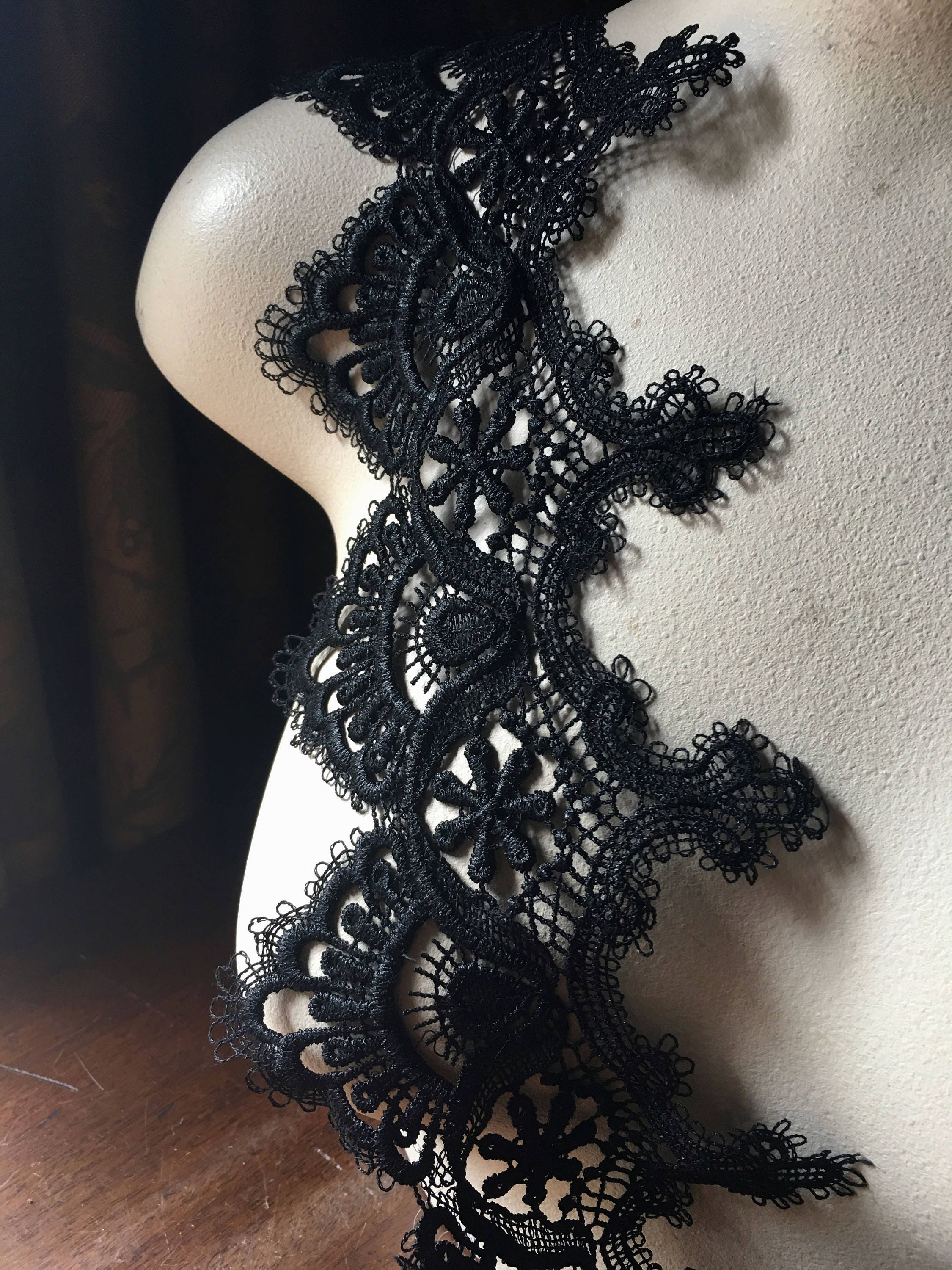 BLACK Lace for Garments, Costume Design L 3030 - Etsy