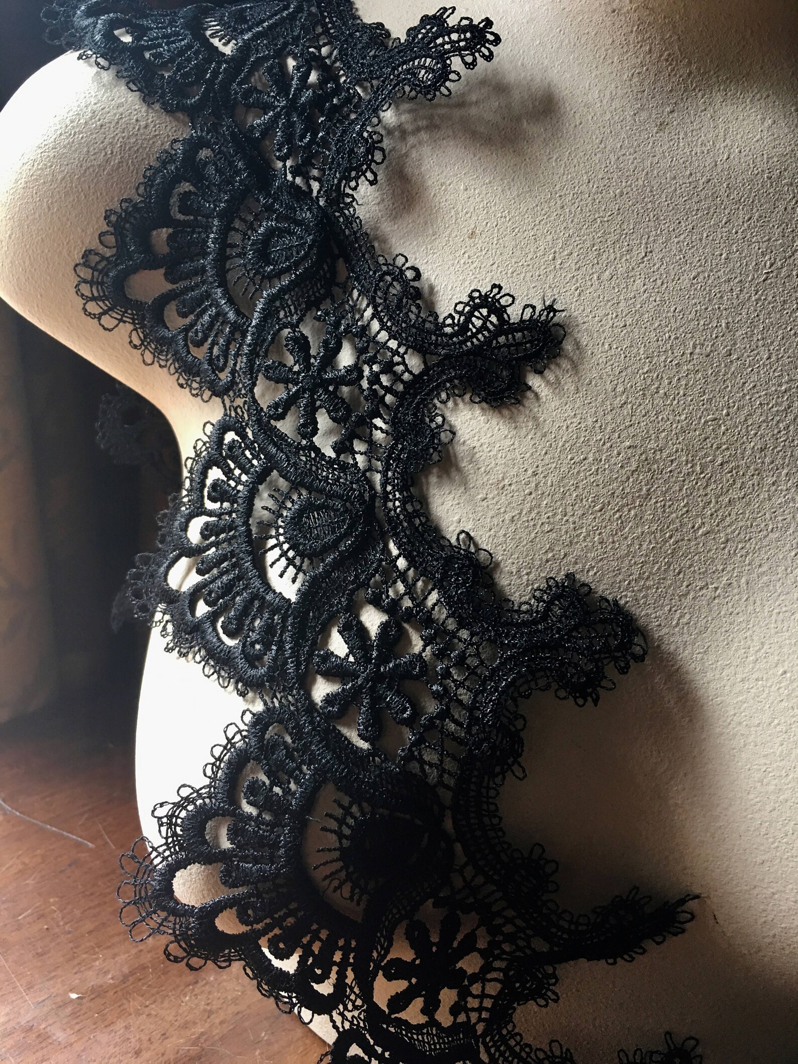 BLACK Lace for Garments, Costume Design L 3030 - Etsy