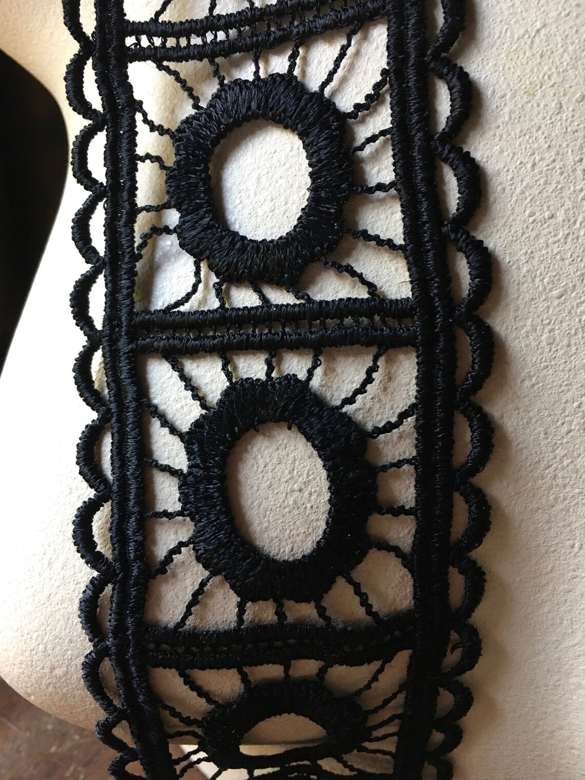 Black Lace Venise Style for Corsets Burlesque Altered | Etsy