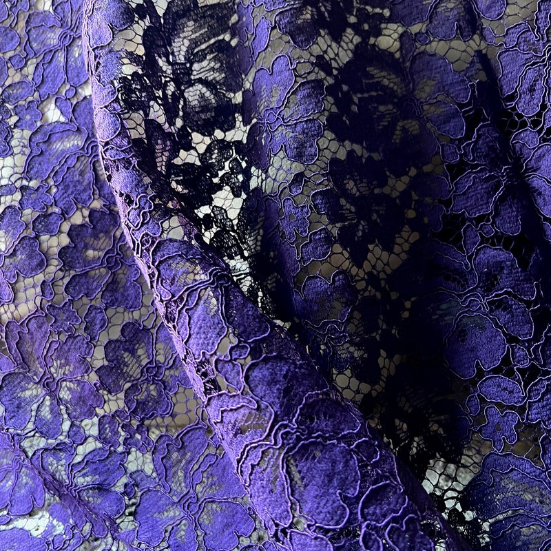 Purple Lace Fabric - Etsy