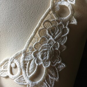Ivory Collar RBG Peter Pan Lace Applique Pair Venise Lace for Lolita ...