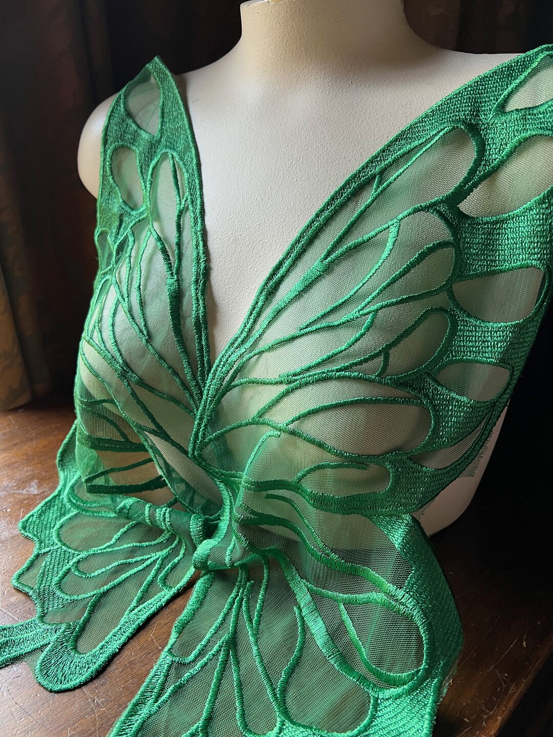 GREEN Butterfly Wings Appliques for Lyrical Dance, Fairy Costumes PRBF ...