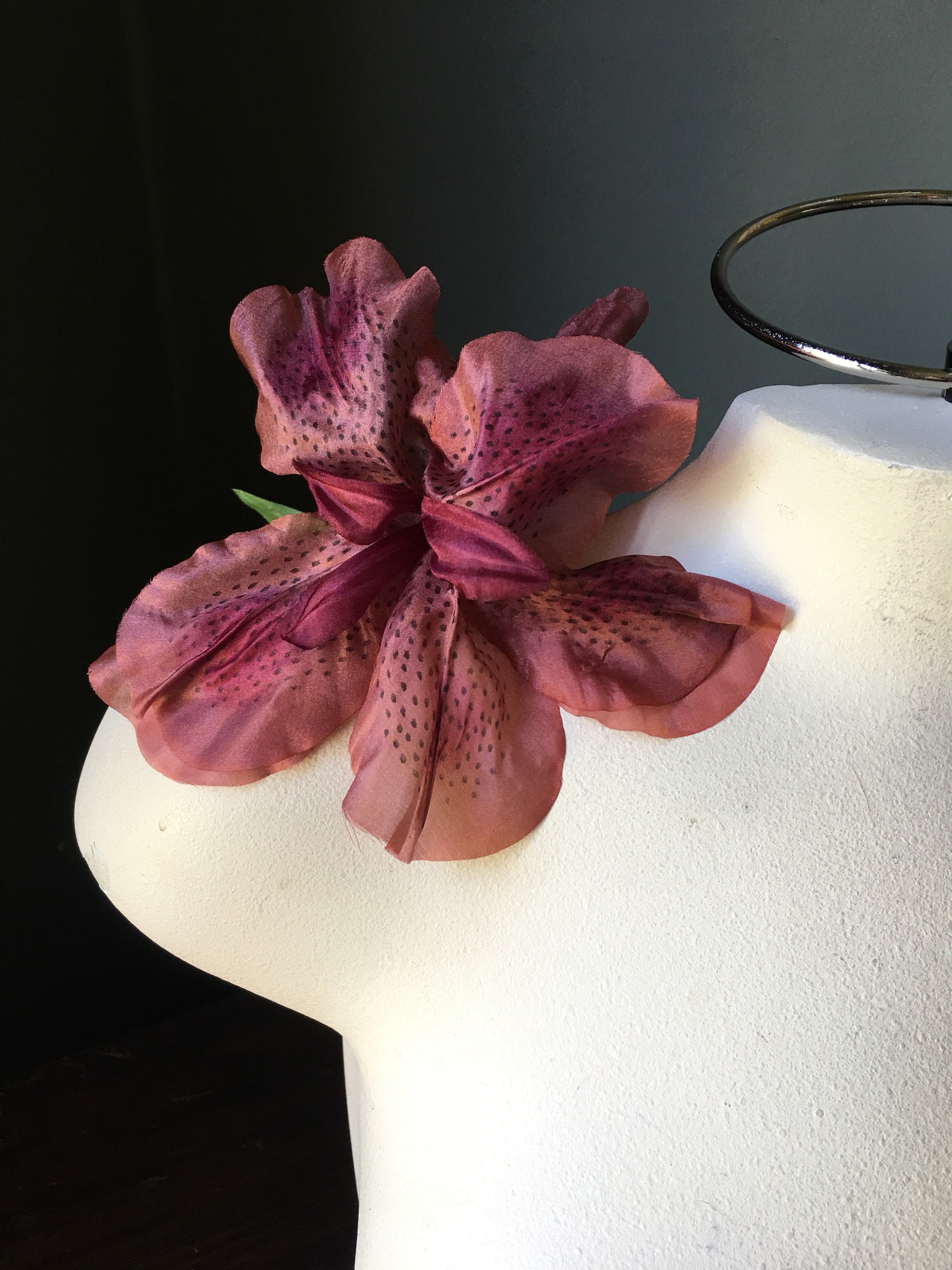 Mocha Rose Lily Iris Silk Flower for Bridal, Corsages, Tropical ...