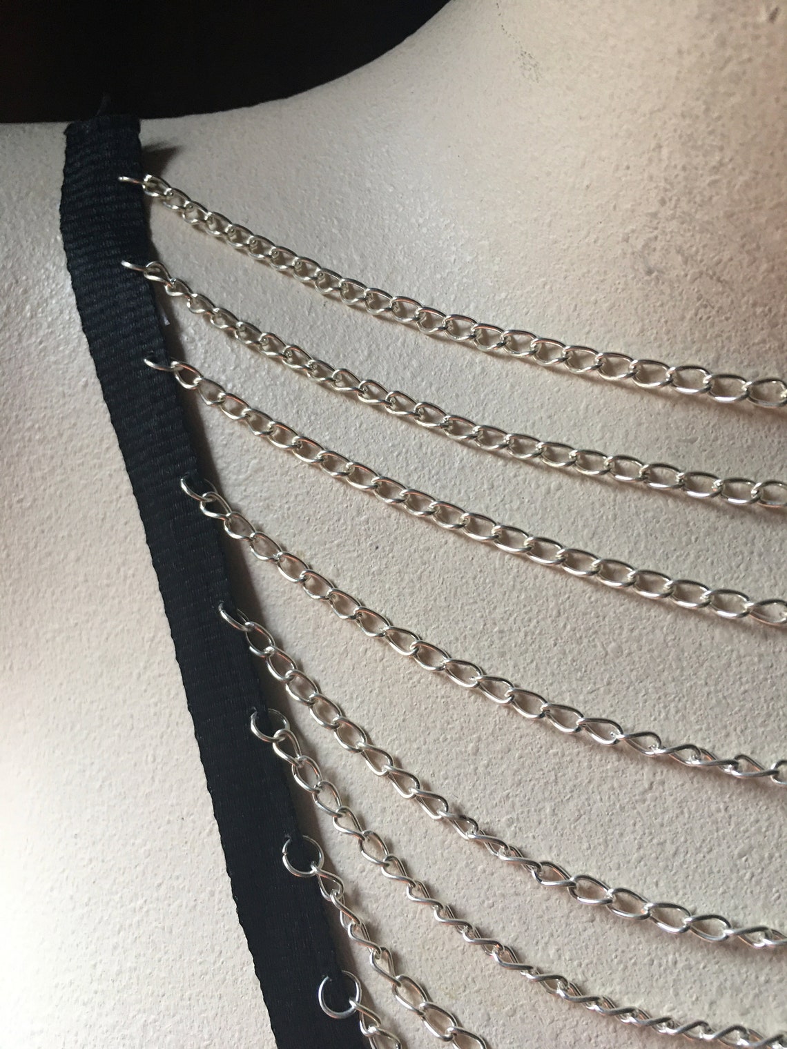 Black Chain Applique for Steampunk, Neo Victorian, Costumes, Garments ...