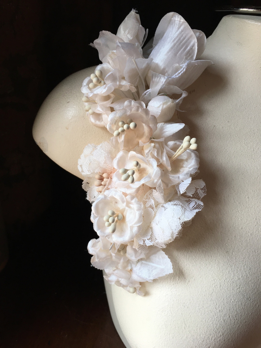 BLUSH Rose Millinery Corsage for DERBY, Cottage Core Bridal, Hats ...