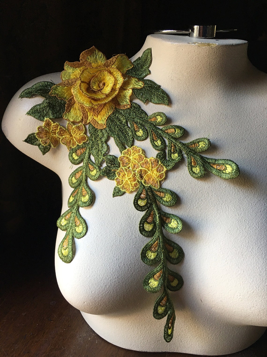 YELLOW Rose Applique 3D Lace for Lyrical Dance Garments | Etsy