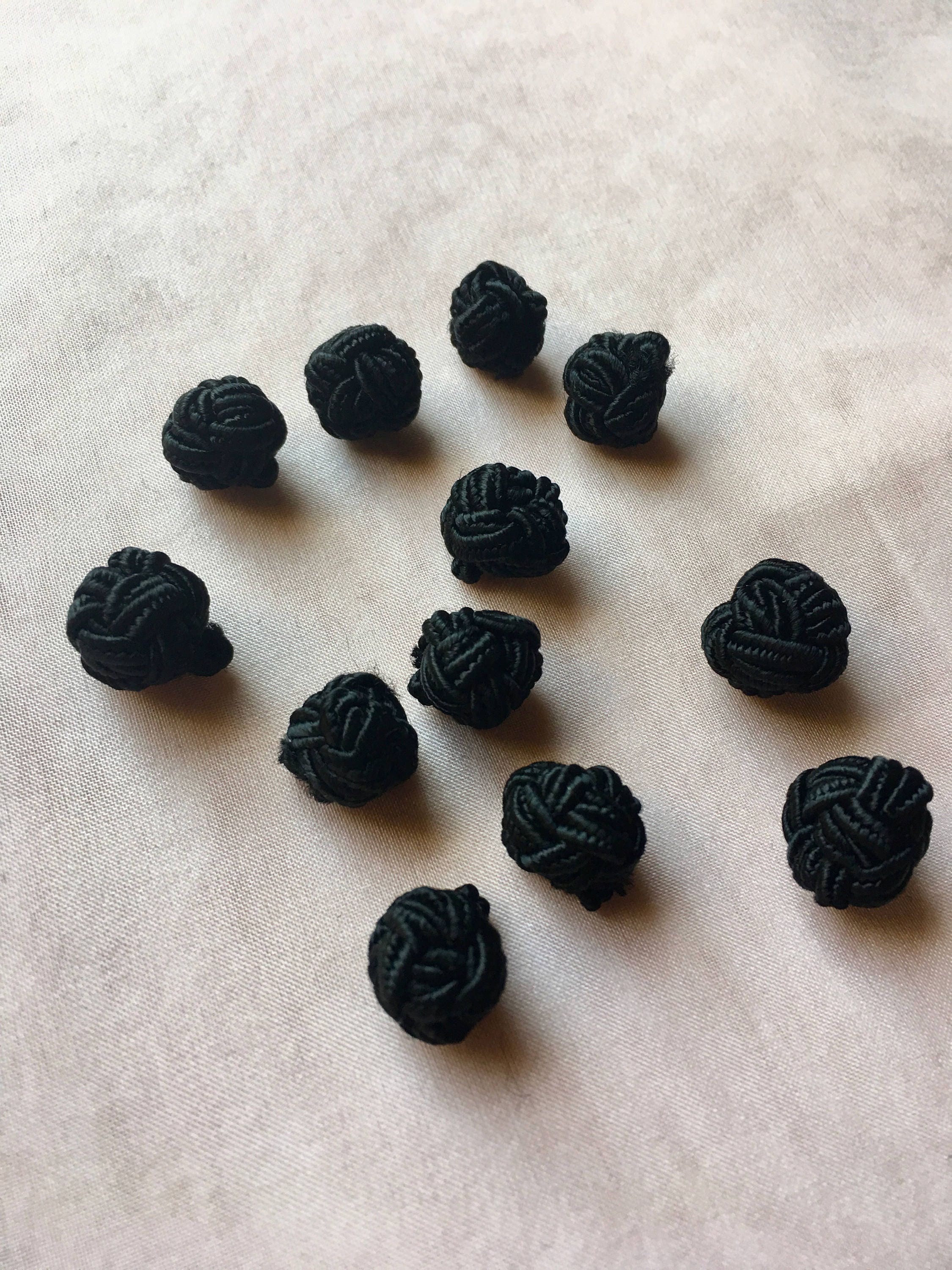 10 Buttons Chinese Cord in Black for Garments, Jewelry or Costume ...
