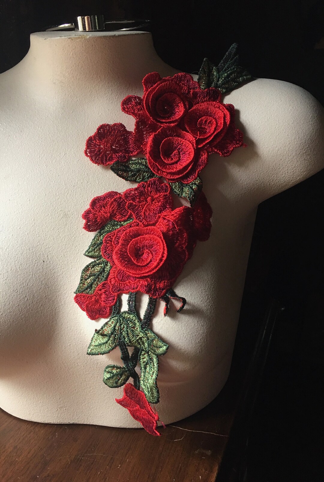 RED Rose Applique 3D Lace for Lyrical Dance Garments Costume - Etsy