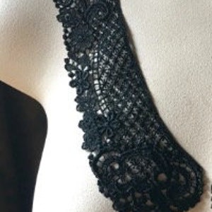 Single Black Lace Collar RBG Applique Made in USA Lace Jewelry, Costume ...