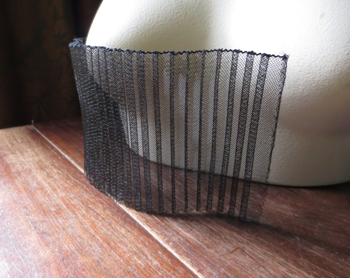 Pleated Crin Horsehair Braid 6" Wide in Black for Fascinators, Bridal ...