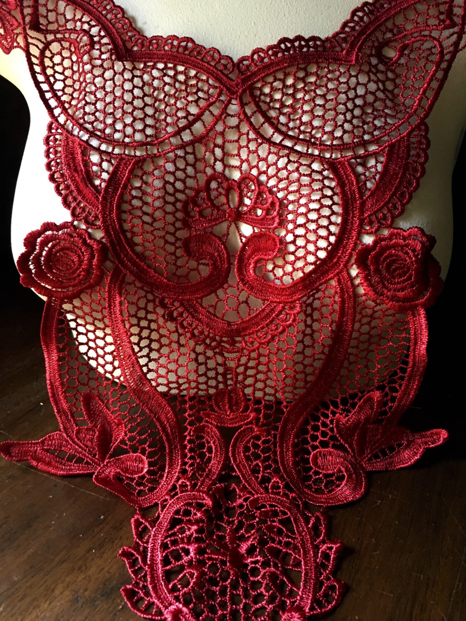 RED Lace Applique for Garments, Costume Design CA 809 - Etsy