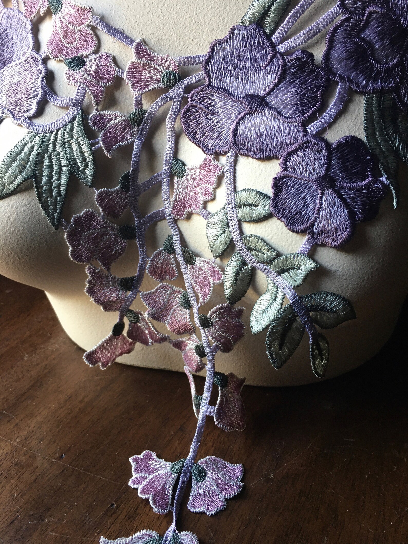 Lavender & Pink Rose Lace Applique for Garments Costume - Etsy