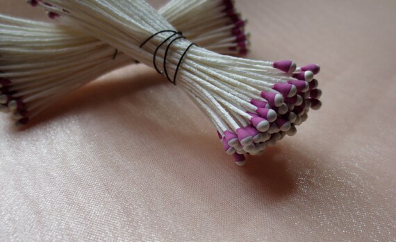 Stamens in Fuchsia & Cream Made in Germany for Bridal | Etsy