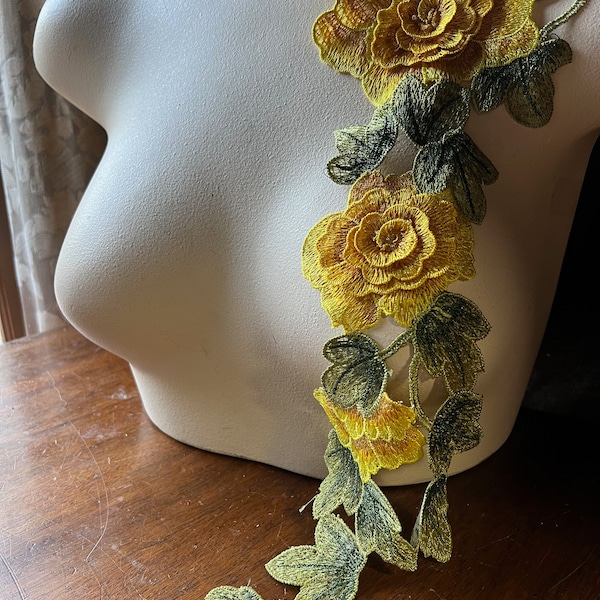 Yellow Rose Fabric - Etsy
