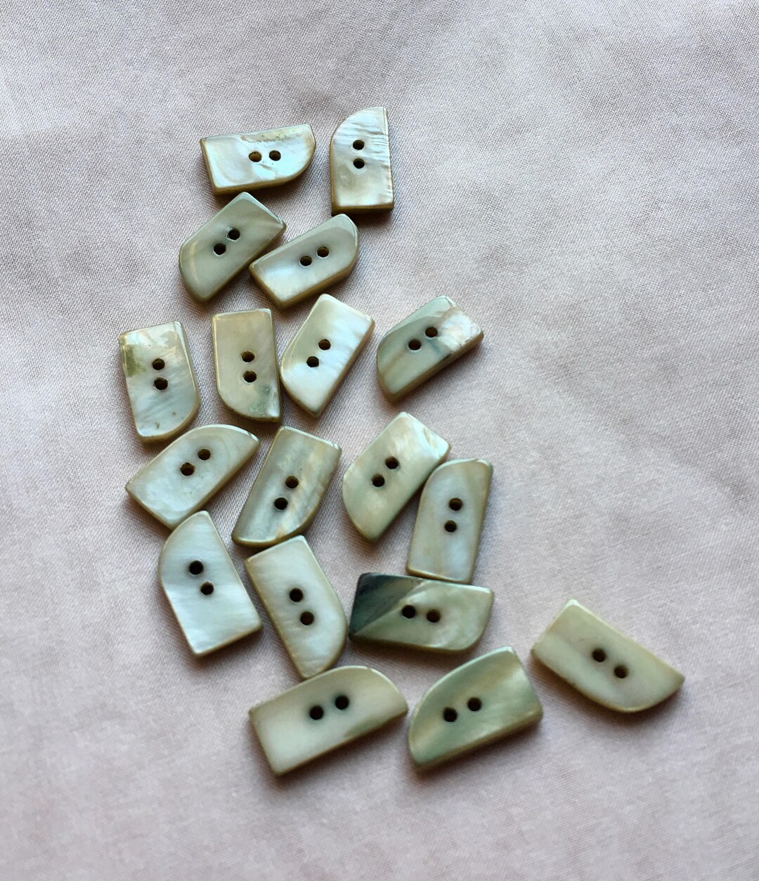 10 Buttons Mother of Pearl Shell Buttons 12mm X 8mm for Knitting ...