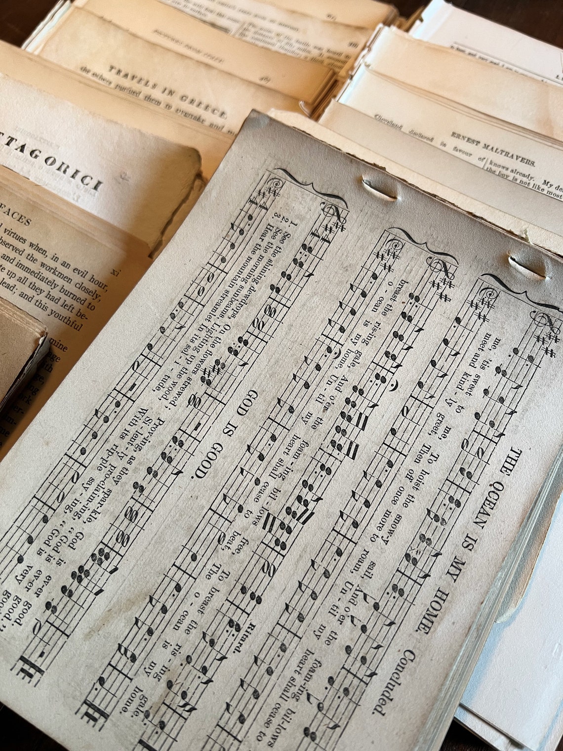 Antique Paper Book Pages 1700's to Early 1900's for - Etsy