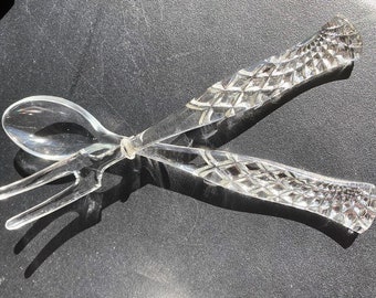 Crystal Salad Server - Etsy