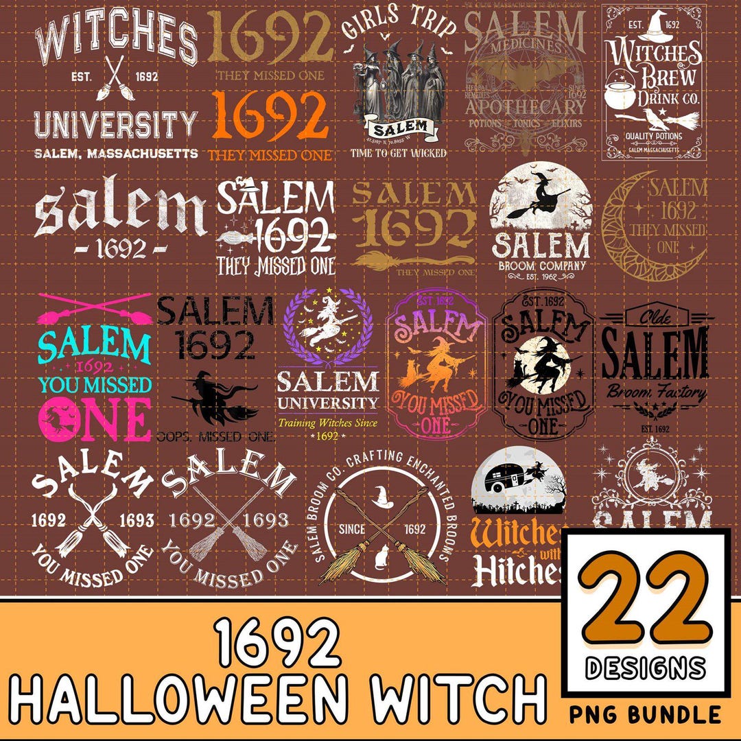 Instant Download Salem 1692 Png Bundle Halloween PNG Salem Witch Png ...