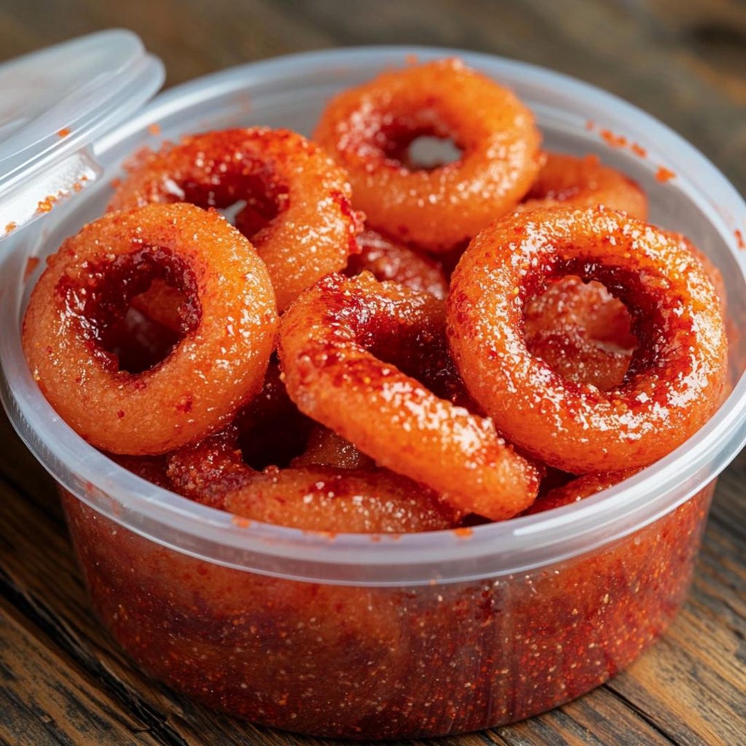 Dulces Enchilados Chamoy Peach Rings - Christmas Candy - Holiday Candy ...